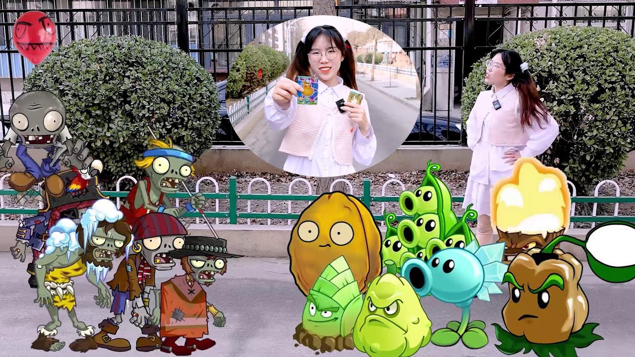 小意竟然被僵尸跟踪？快和小意一起召唤植物AR卡片对战僵尸 - YouTube