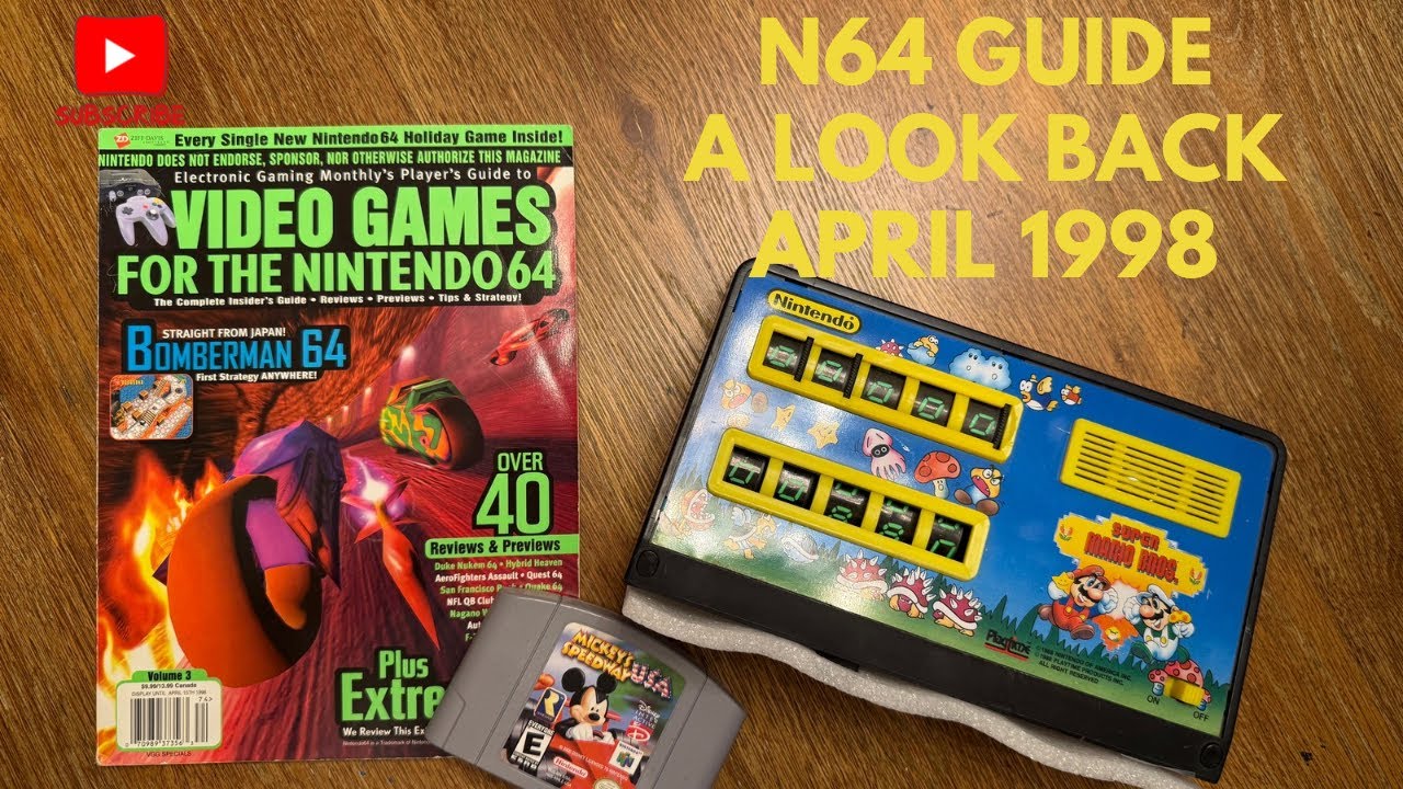 Video games for the Nintendo 64 magazine April 1998 a look back - YouTube