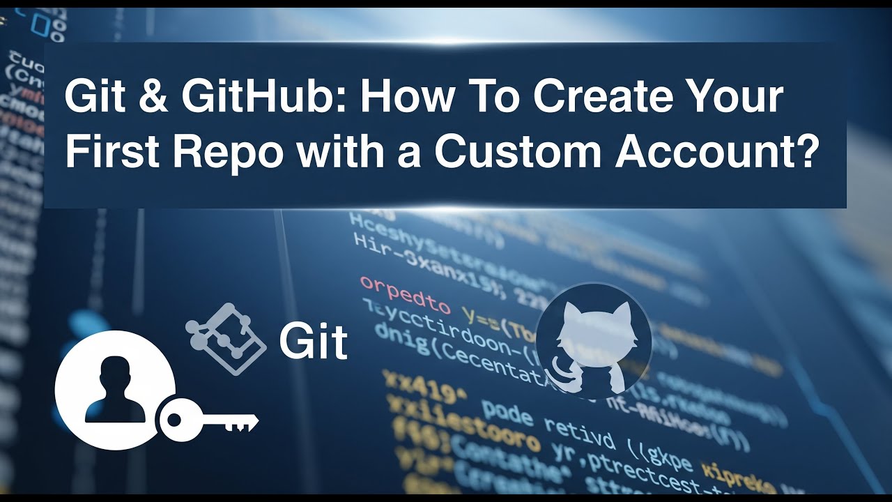 Git & GitHub: How To Create Your First Repo with a Custom Account ...
