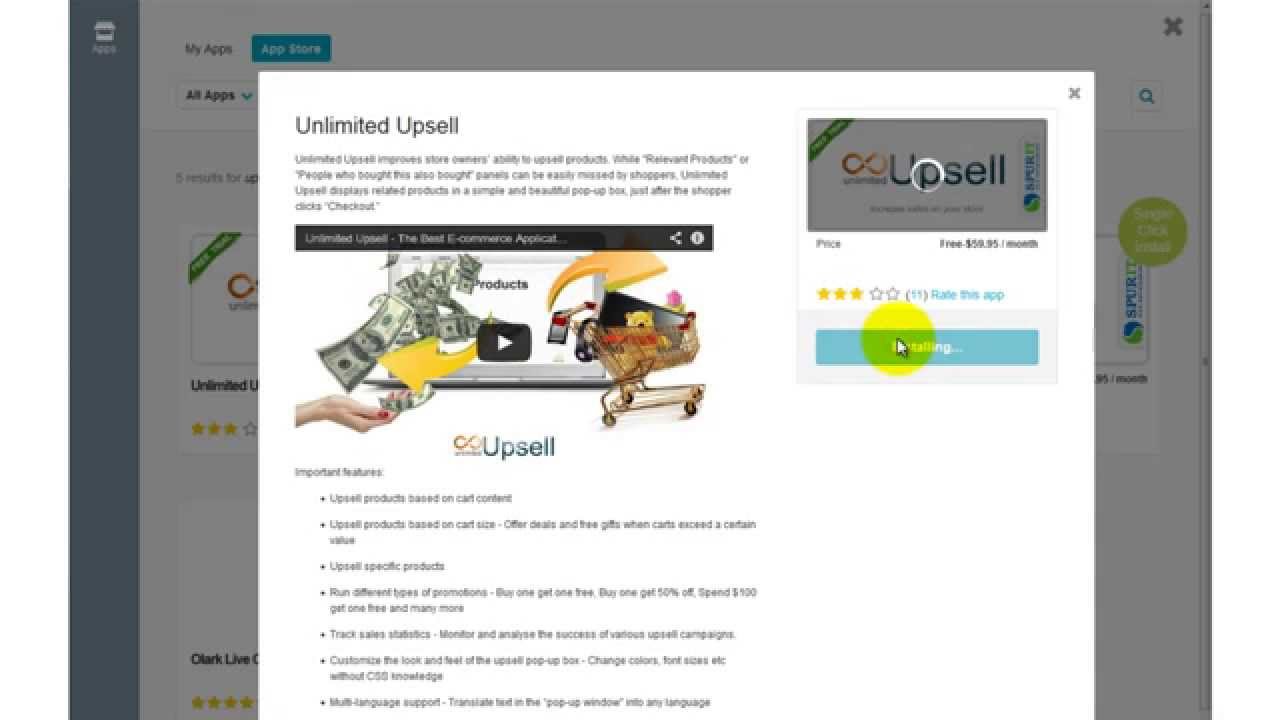 Installation and setting of the Unlimited Upsell app for Bigcommerce - YouTube