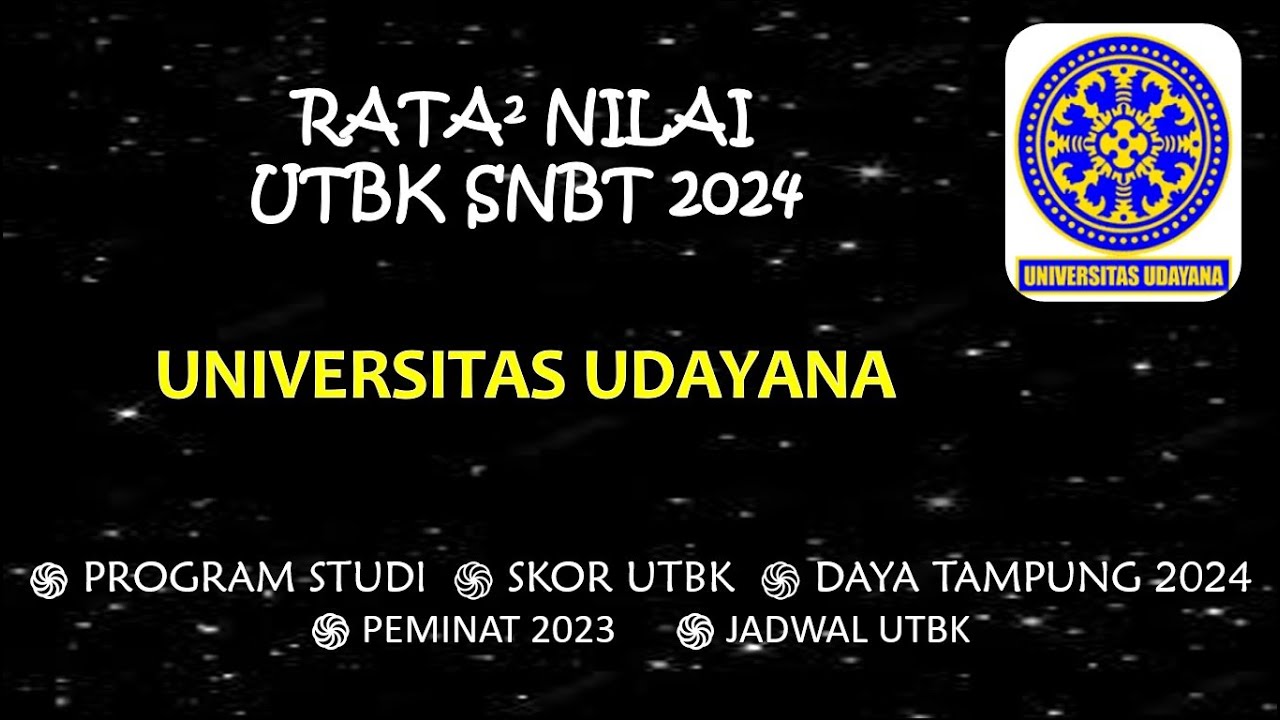 DAYA TAMPUNG || PEMINAT DAN SKOR UTBK UNUD 2024 || UNIVERSITAS UDAYANA ...