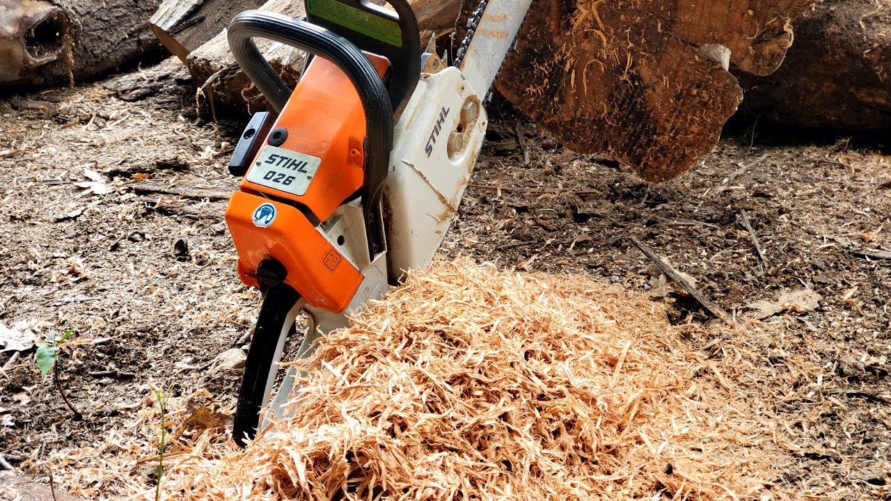 Ported Stihl 026 firewood / rich 40:1 18" .325 8 pin (no link) - YouTube