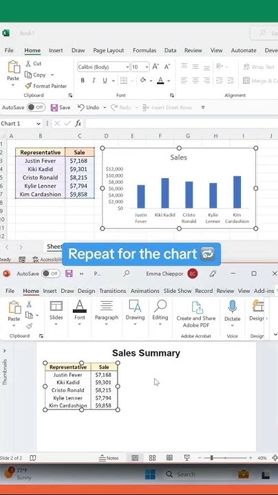 How to link Excel to PowerPoint. #excel #sheets - YouTube