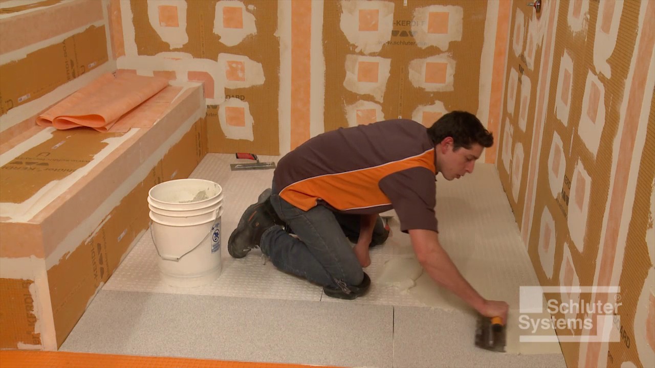 KERDI SHOWER SR Prefabricated Shower Ramp - YouTube