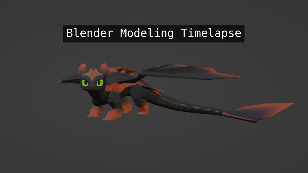 Selina the Night Fury | Blender Commission Timelapse - YouTube