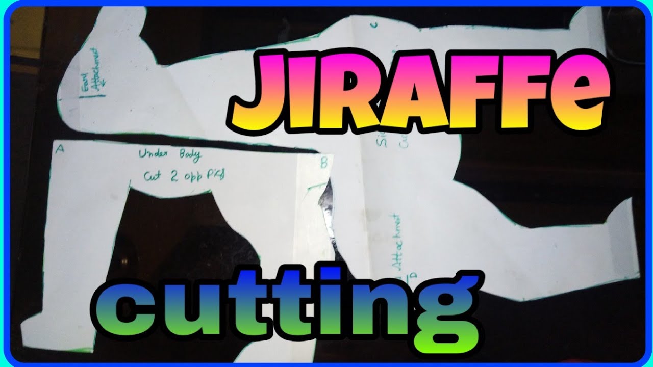 how to make a giraffe cutting / softtoys cutting /giraffe cutting at ...