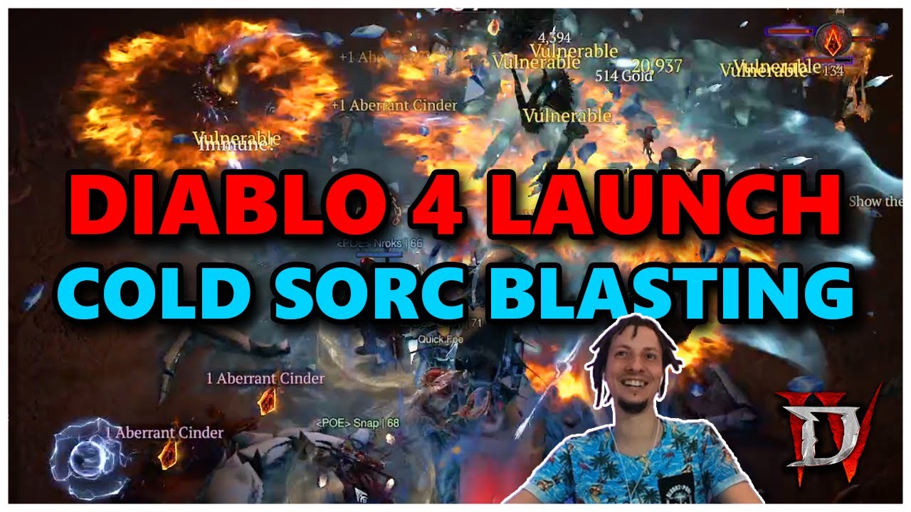 [Diablo 4] Blasting to 91 on cold sorcerer - Stream Highlights #2 - YouTube