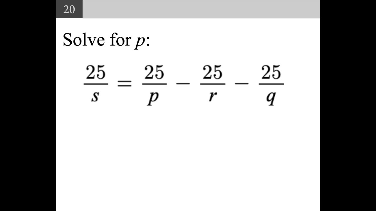 October SAT Math: Rational Equations - YouTube