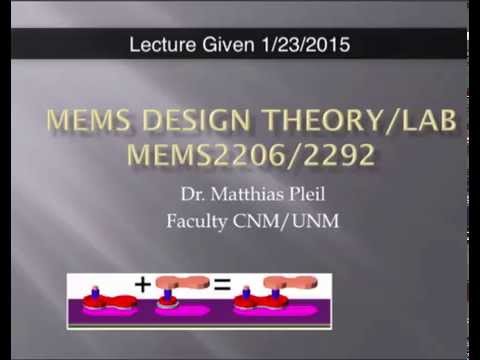 MEMS Design Course - Lecture 01 - YouTube