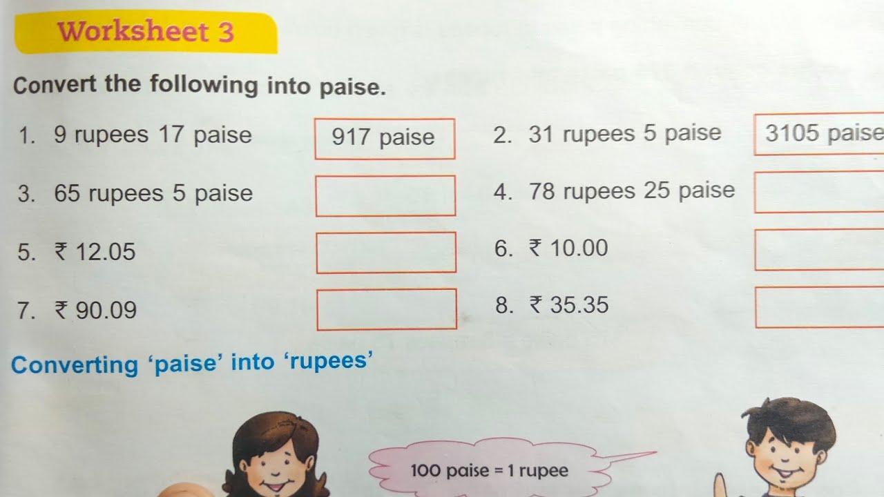 Class 3 math unit 7 worksheet 3 dav public school ।। DAV Class 3 ...