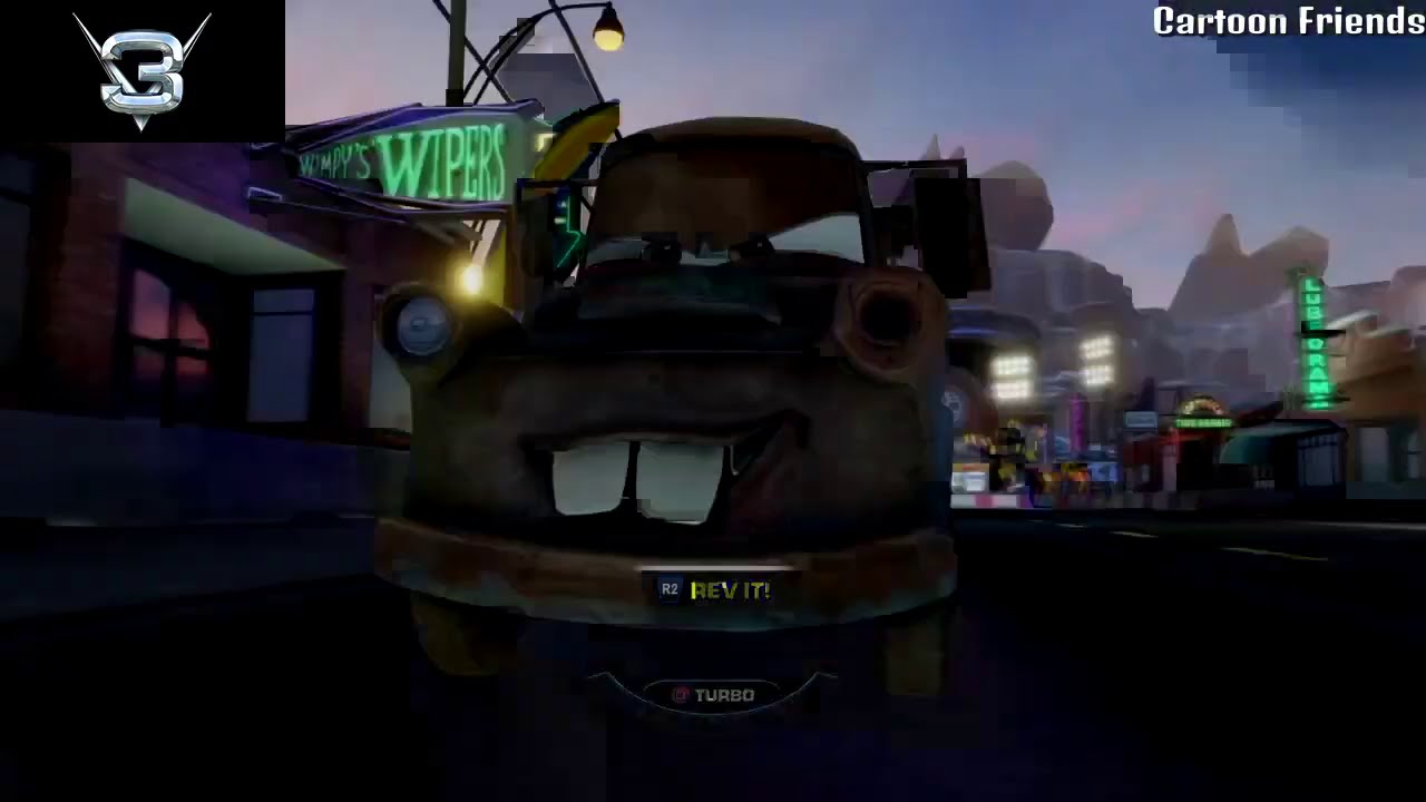 Cars 3 battle race Mater in Radiator Springs interstate pass - YouTube