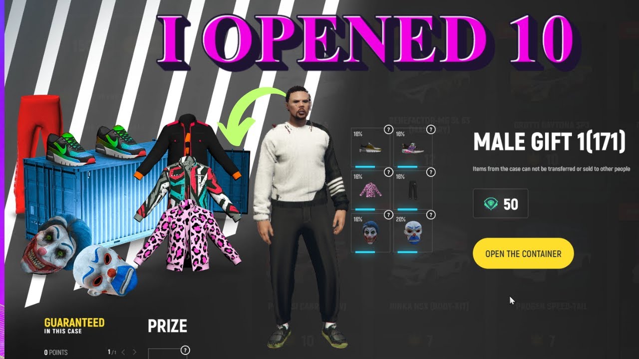 I Opened 10 Male Gift 1 in GTA 5 Grand RP | Easy Money Guide | GTA 5 ...