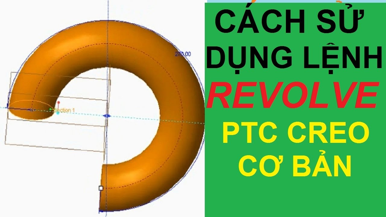 How to use Revolve in creo parametric 3.0 - YouTube