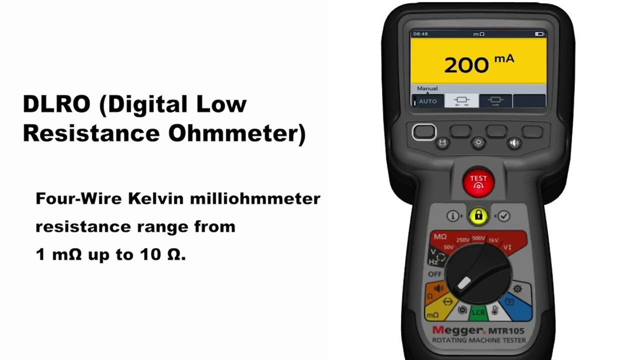 Megger: MTR105 Rotating Machine Tester - YouTube