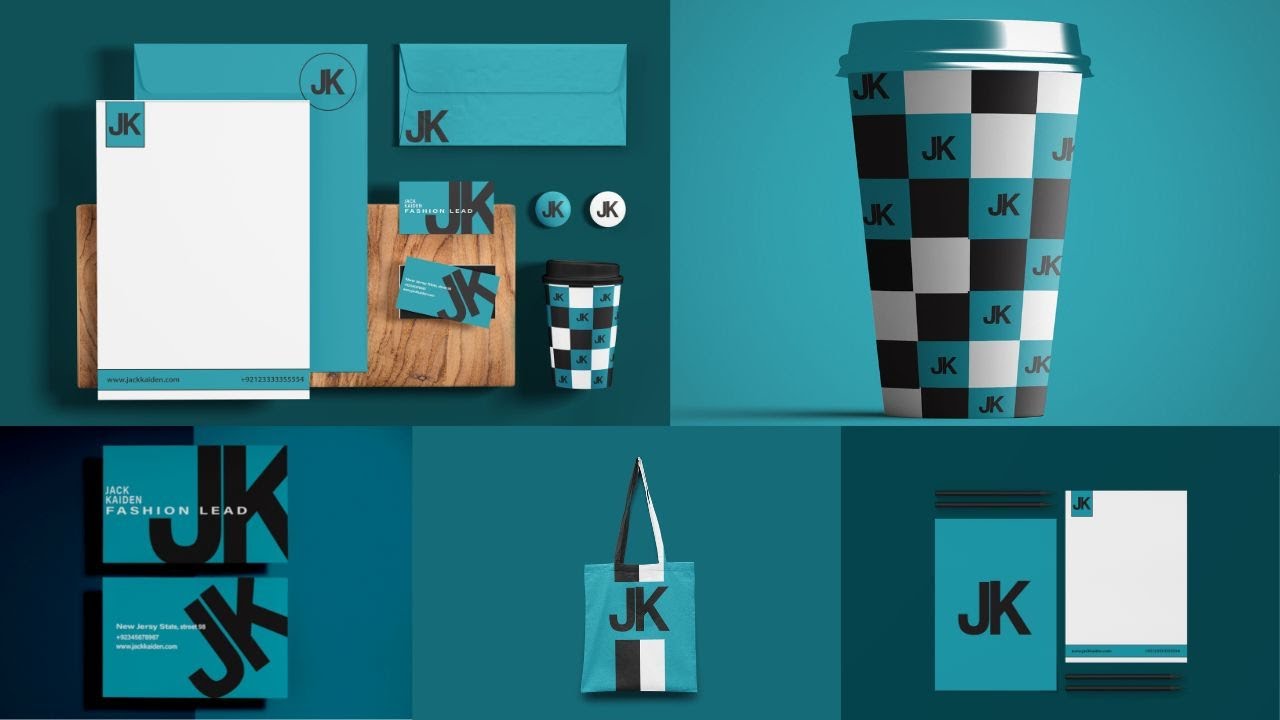 Business Card, Letterhead, Coffee Cup& Bag Design in Illustrator ...