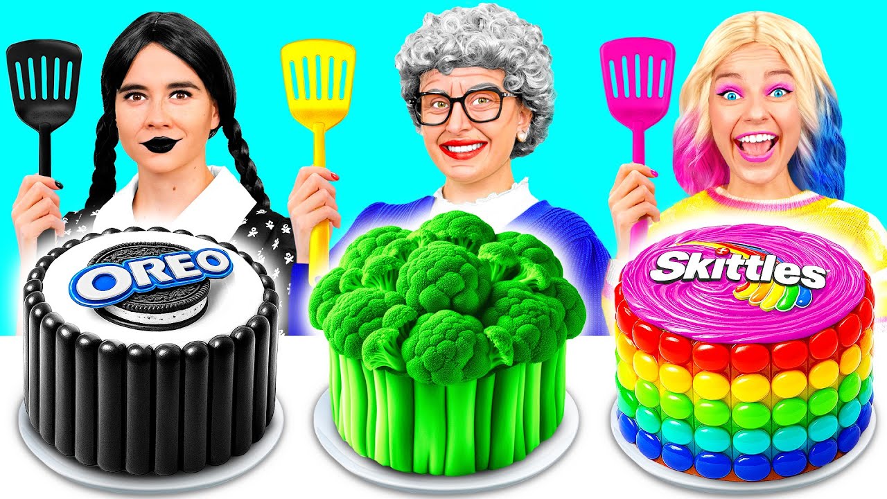 Wednesday vs Grandma Cooking Challenge | Funny Food Situations by Crazy ...
