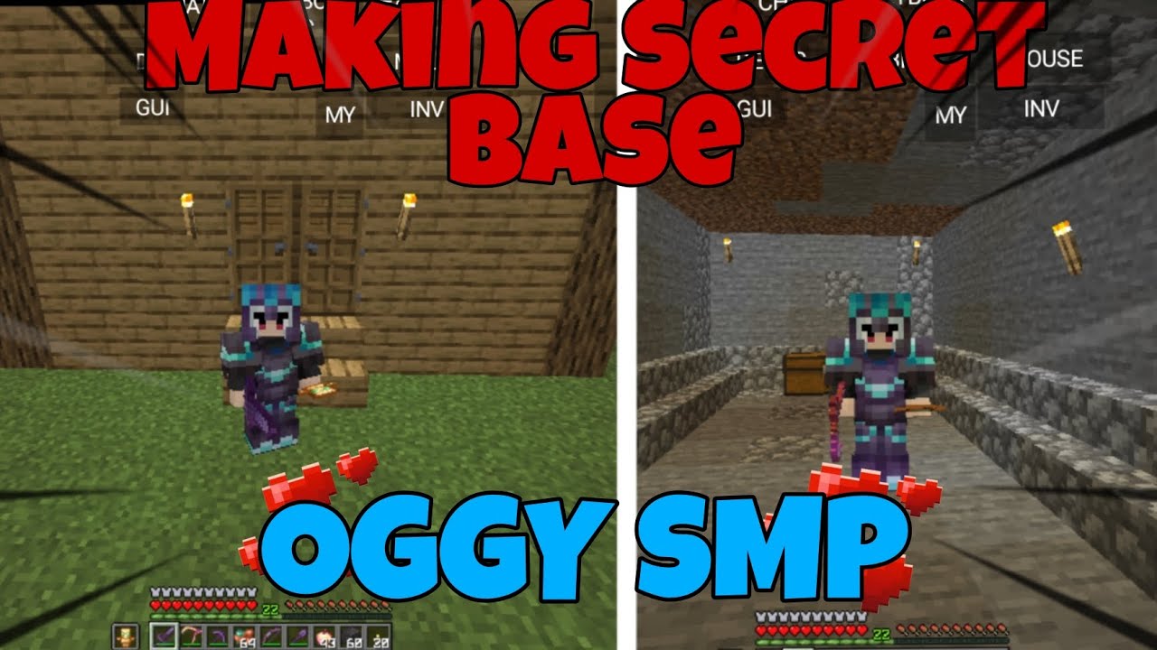 Minecraft Oggy smp Making Secret Base And house 🤩 || Pojav launcher ...