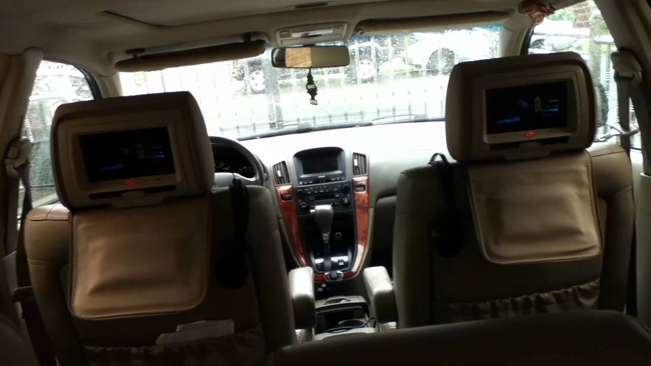 HD Headrest dvd player integrate with gps nav screen Lexus RX 300 - YouTube