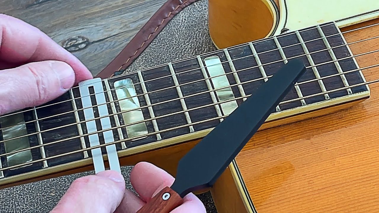 Guitar Fret Crowning File for Repair and Maintenance - YouTube