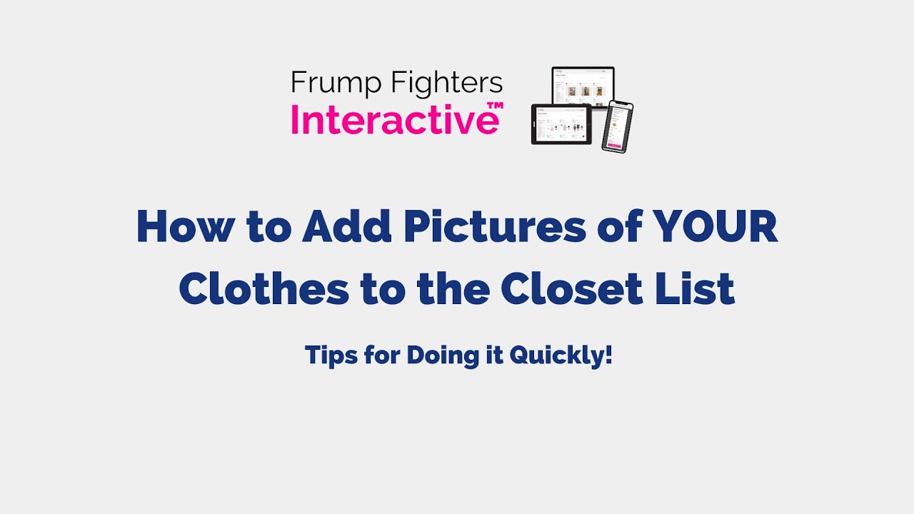 How to Add Pictures of YOUR Clothes to Your Closet on the Interactive ...