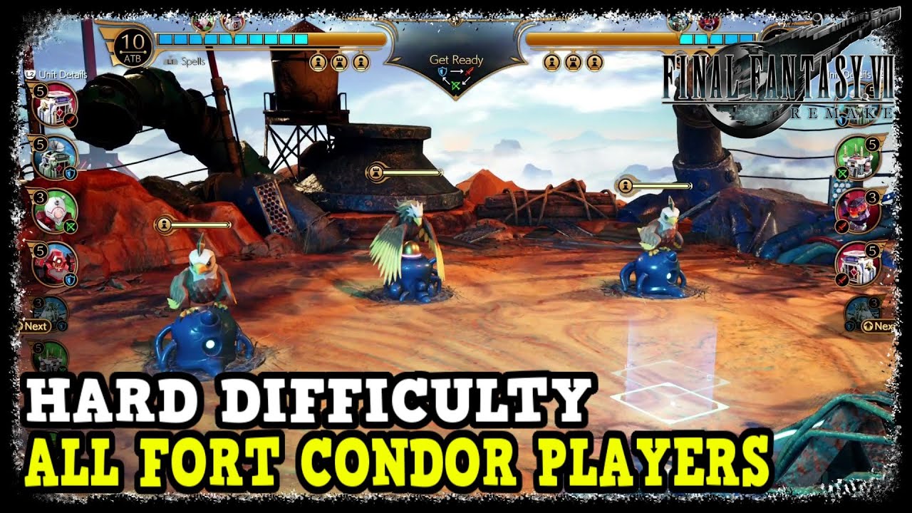 All Fort Condor Players on HARD in FF7 INTERmission DLC (Condor Queen ...