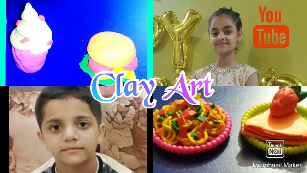 Clay Art Part - 1 || Learning and creative clay art || Golden Guys ...