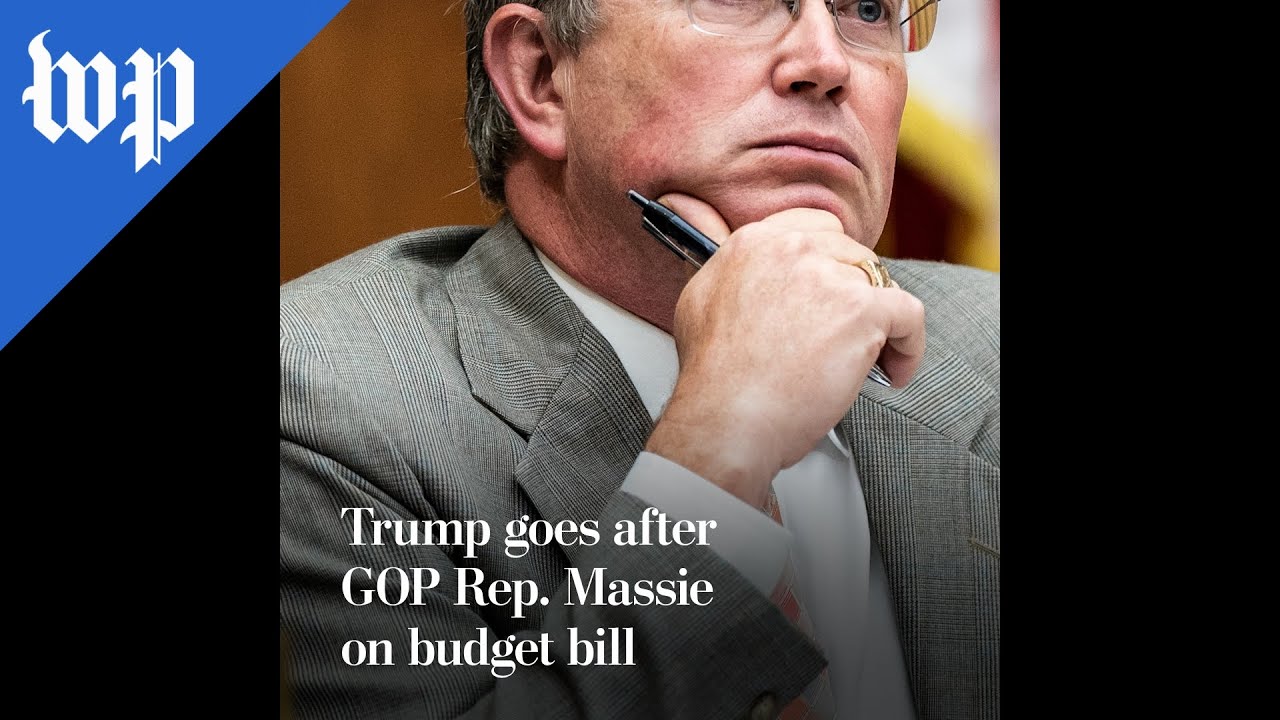 Trump goes after GOP Rep. Massie on budget bill - YouTube