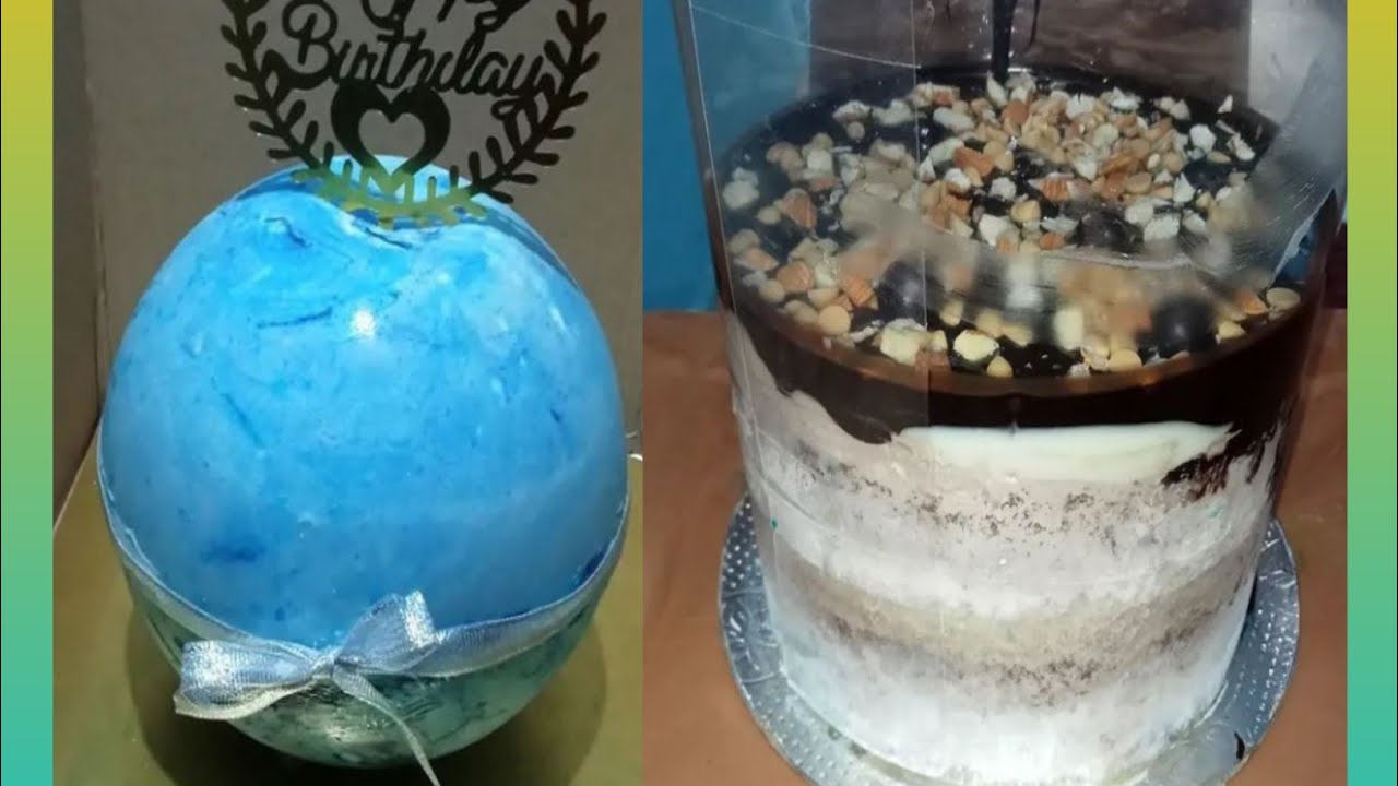 Sphere pinata cake #pull me up cake - YouTube