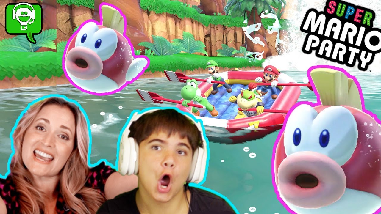 Mario Party Team Raft Game with the Family - YouTube