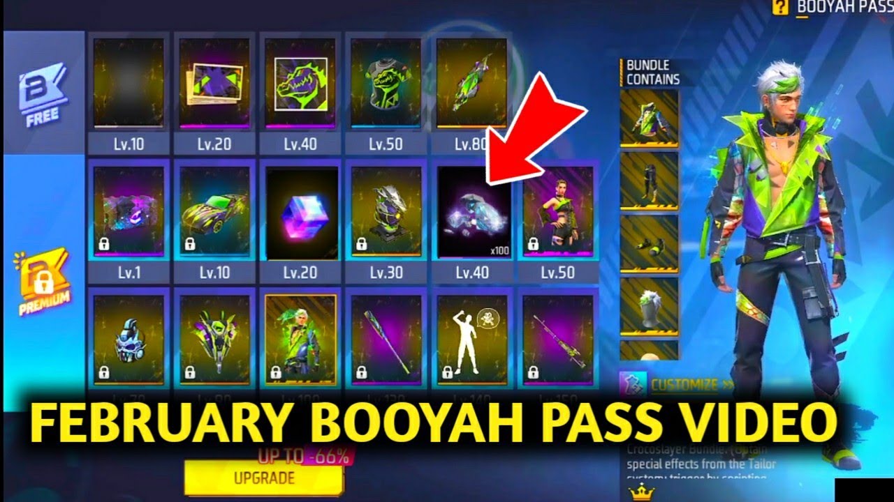 FEBRUARY BOOYAH PASS FULL DETAILS | FREE FIRE NEW BOOYAH PASS VIDEO ...