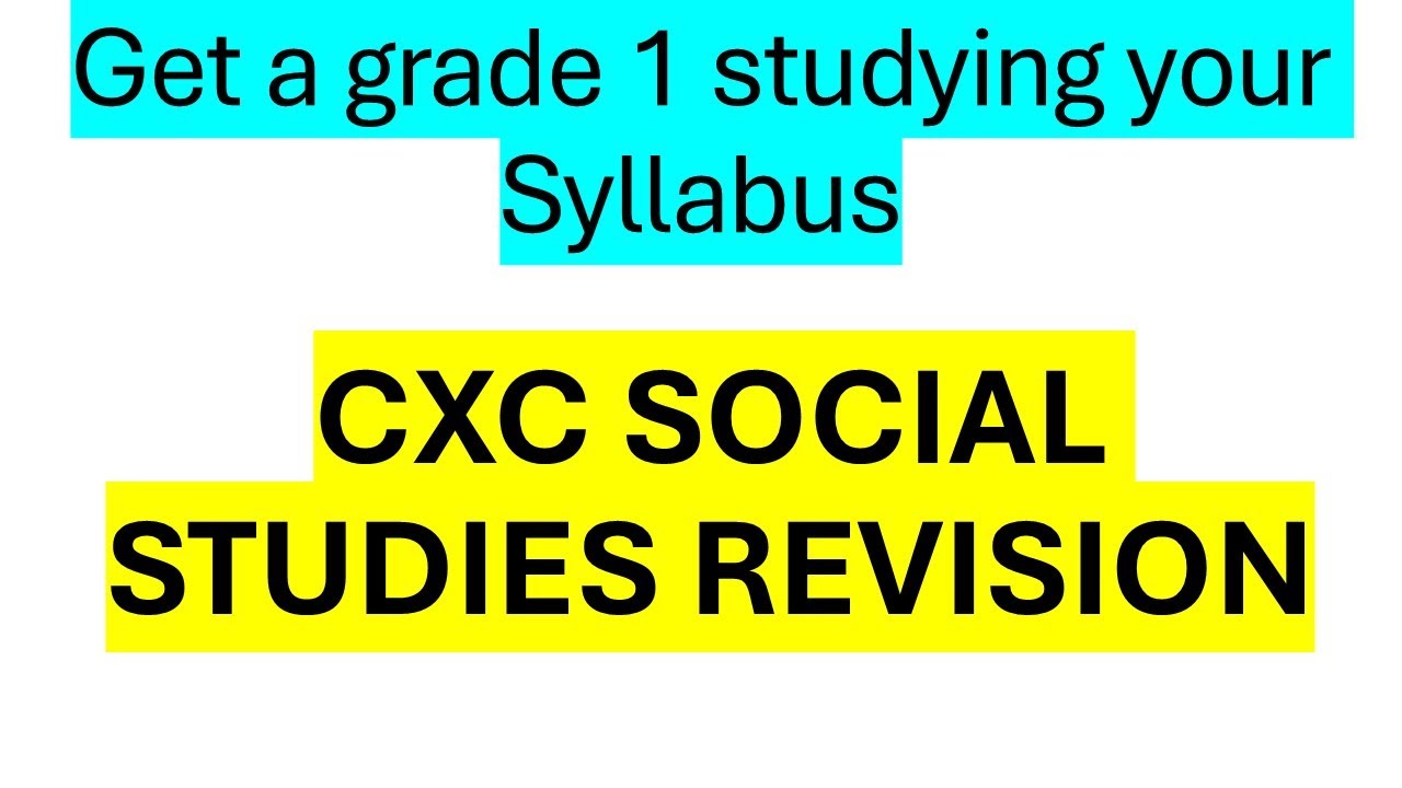 Cxc Social Studies Revision Part 2 - YouTube