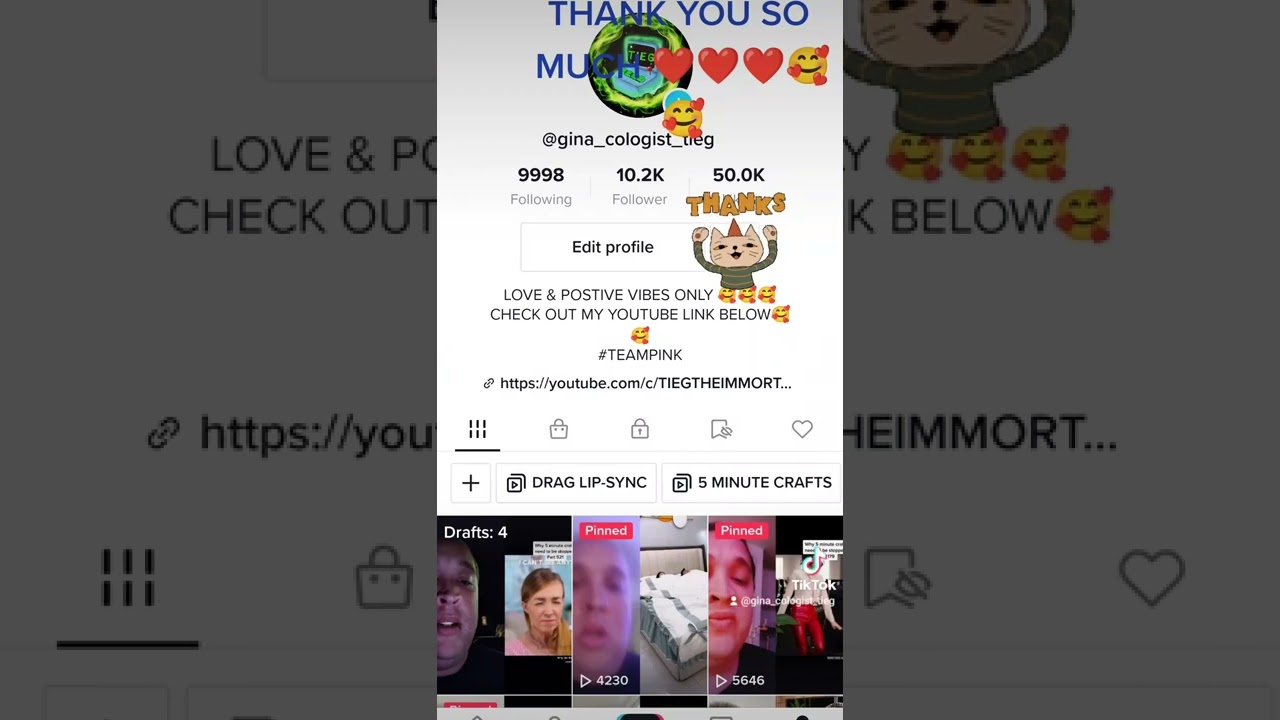 THANK YOU FOR YOUR SUPPORT ON TIK TOK - YouTube