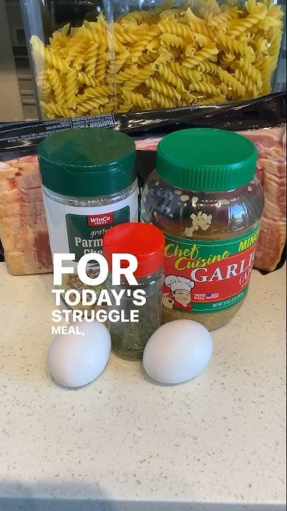 STRUGGLE MEALS | Pasta Carbonara Recipe with Bacon | Quick & Easy Dinner Ideas - YouTube