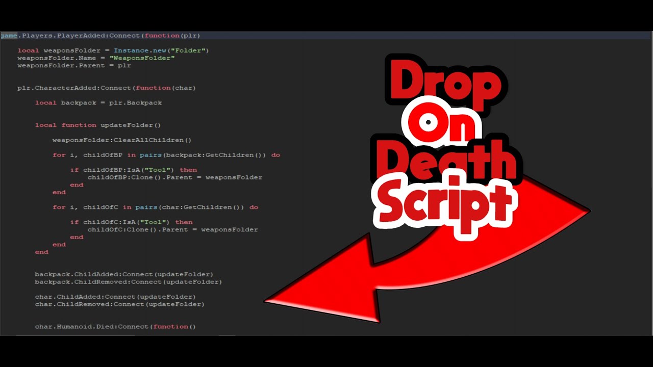 | Roblox Studio | How to do Drop Tools On Death - YouTube