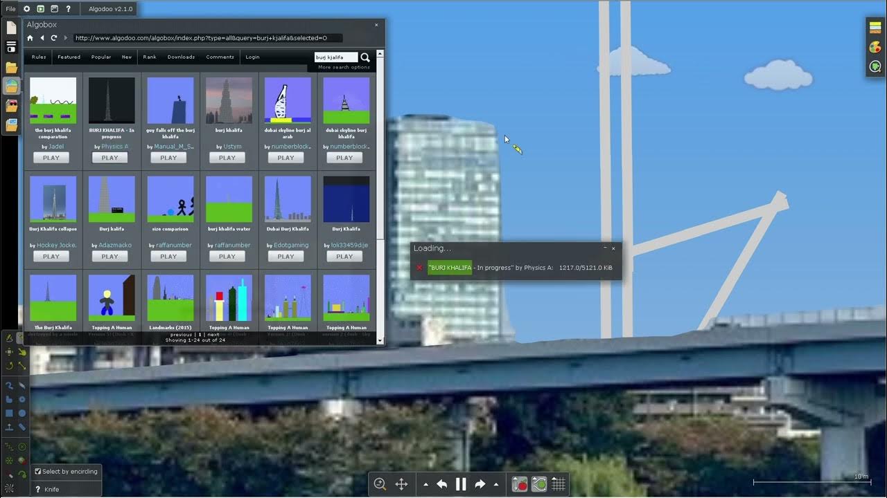 i destroy the tokyo skytree and the burj khalifa in algodoo - YouTube