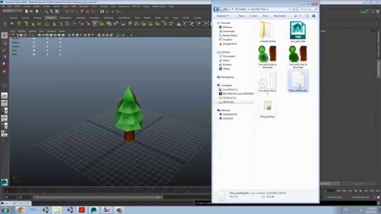 Fast Low Poly Tree (Pine) + UV + Texture - YouTube