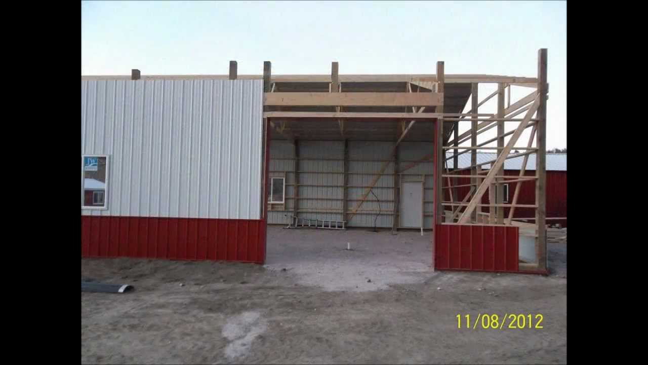 Square W Construction Post Frame Building - YouTube