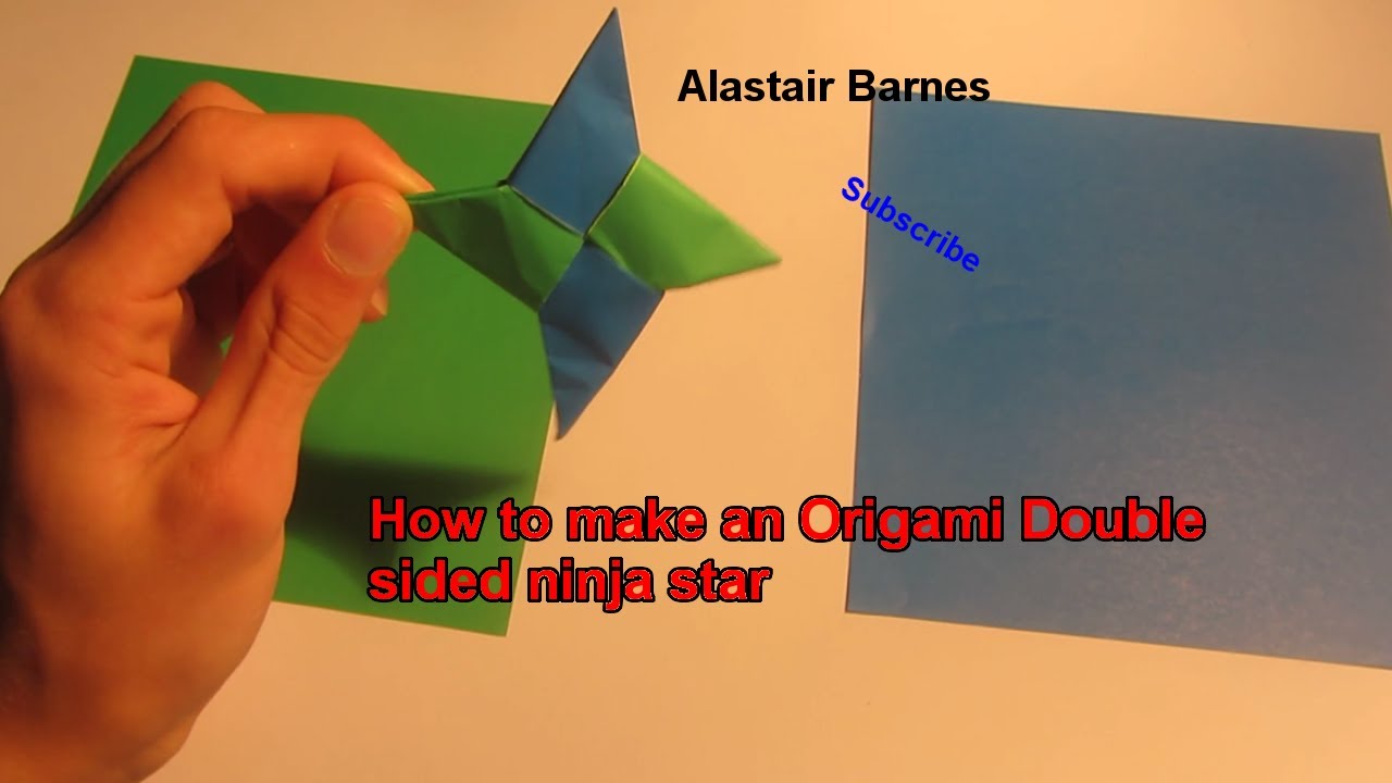 How to make an Origami Double sided Ninja Star - YouTube