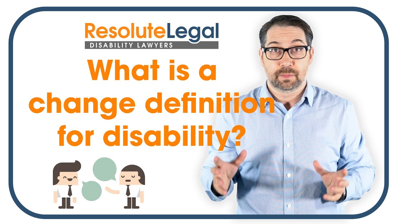 What is a change of definition for disability? - YouTube