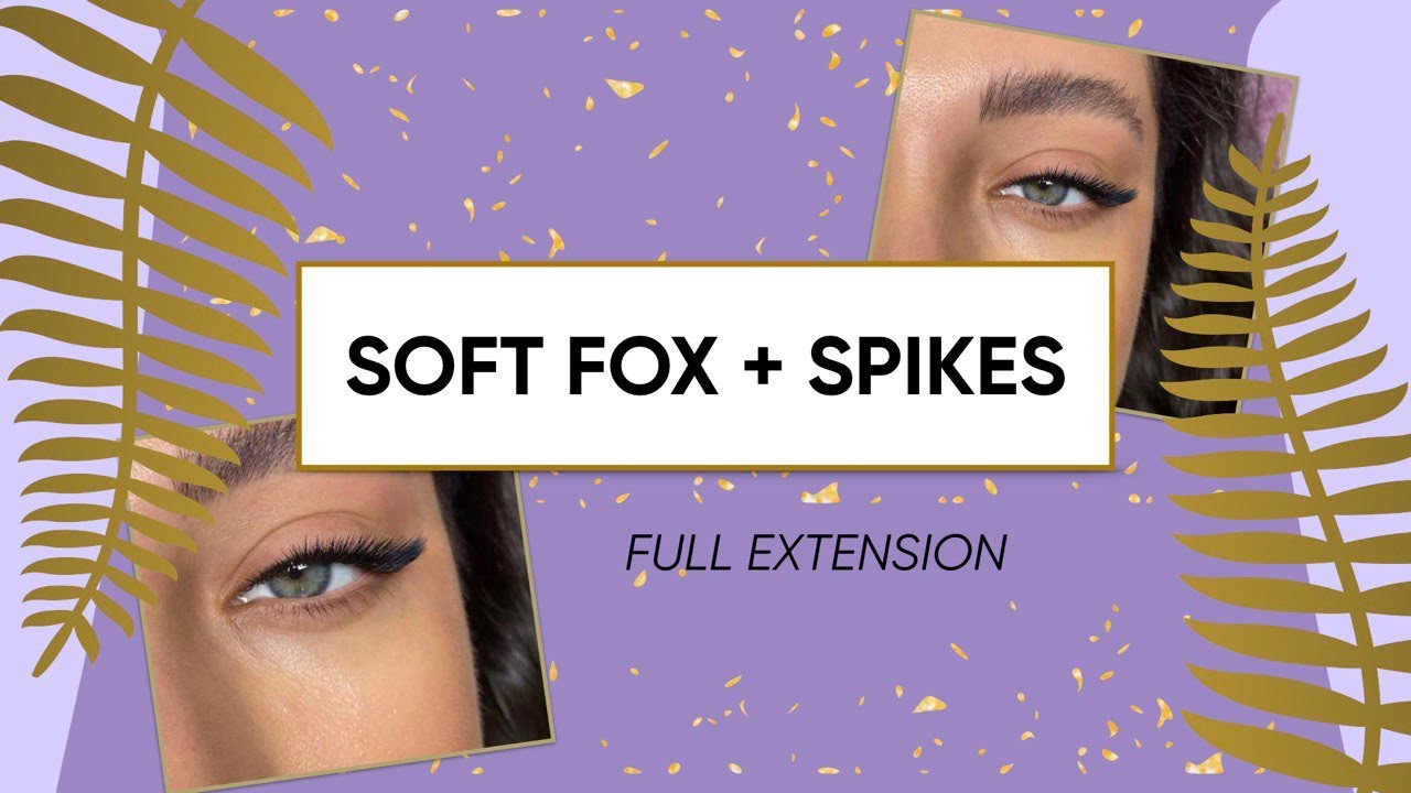Eyelash extensions | Soft fox + spikes - YouTube