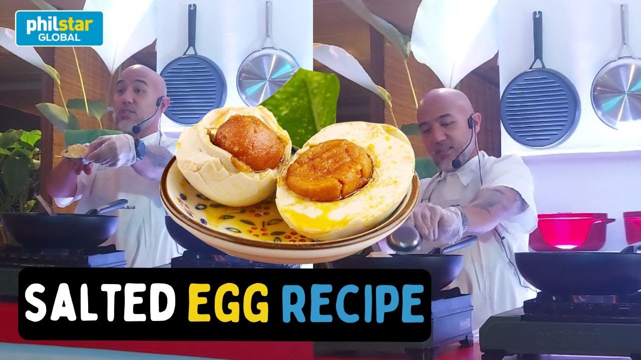 Celebrity chef JP Anglo Salted Egg Prawns cooking demo - YouTube