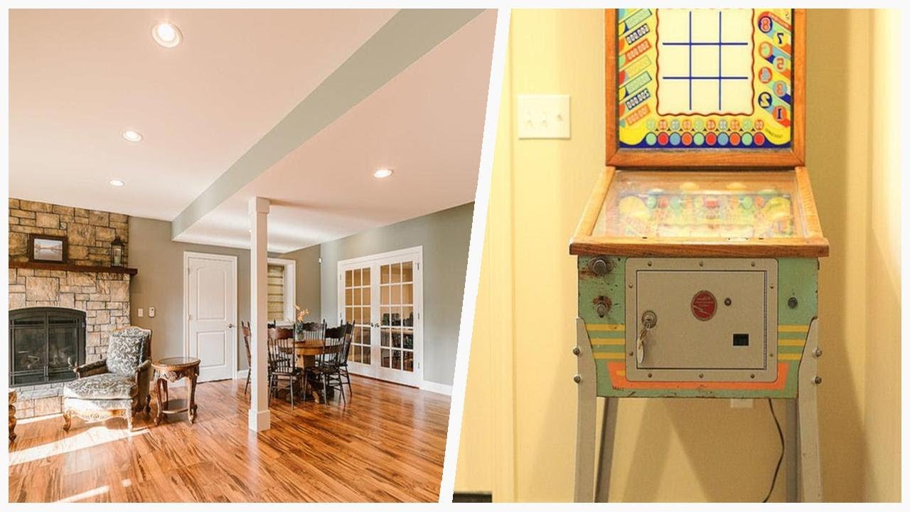 75 Transitional Orange Basement Design Ideas You'll Love - YouTube