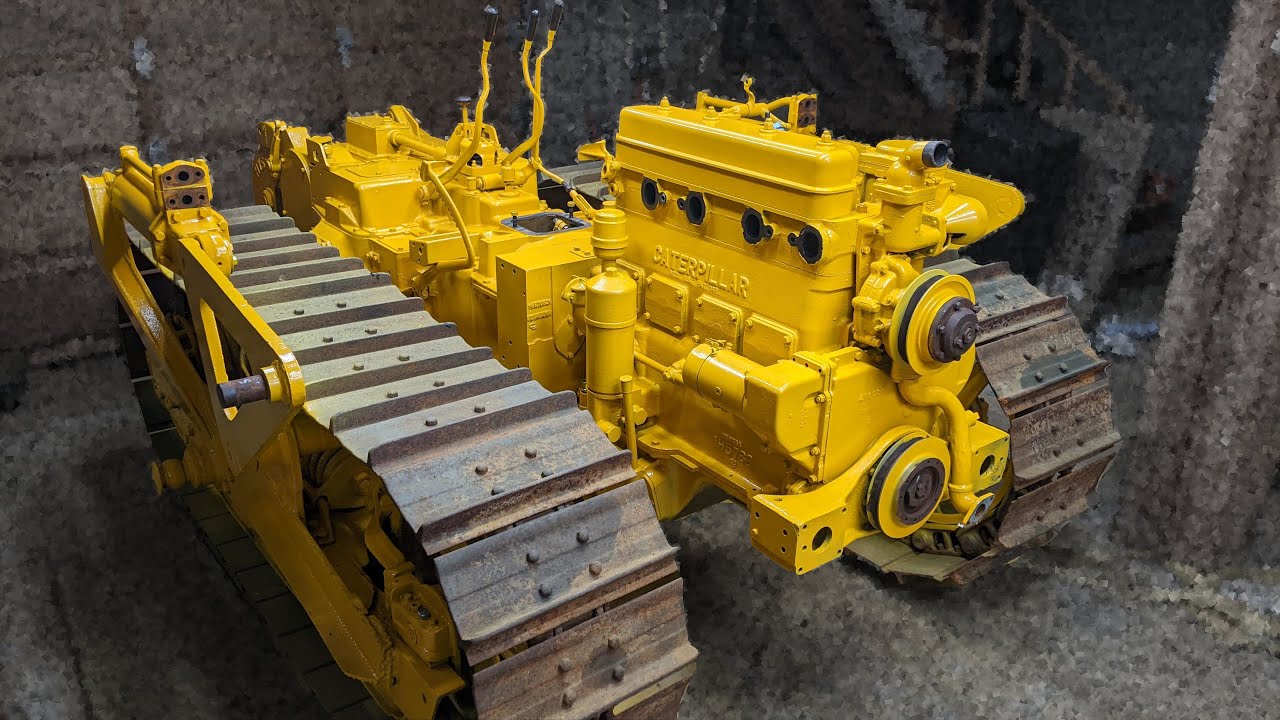 Painting and engine install on the Cat D4 - YouTube