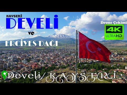 Develi İlçesi ve Erciyes Dağı / KAYSERİ - Bayrak Tepesi'nden 4K Dron Çekimi fragmanı / 28.5.22