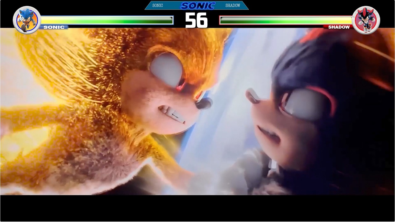 Sonic the Hedgehog 3 - Sonic vs Shadow Final Battle with healthbars ...
