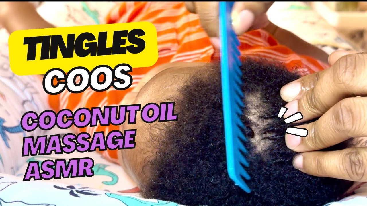 Relaxing ASMR Baby T Scalp Massage | Coos & Tingles 👶| coconut oil ...