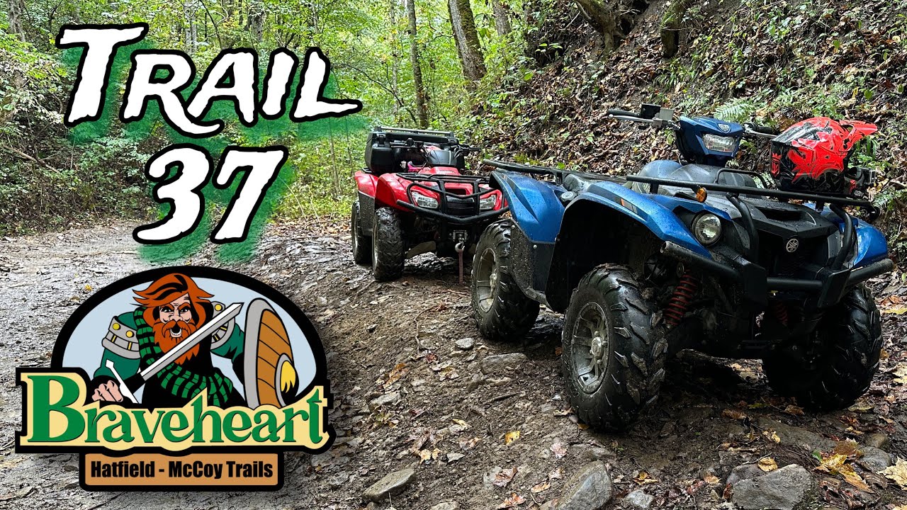 Hatfield McCoy Braveheart Trail 37: Yamaha Kodiak 700 & Honda Rancher ...