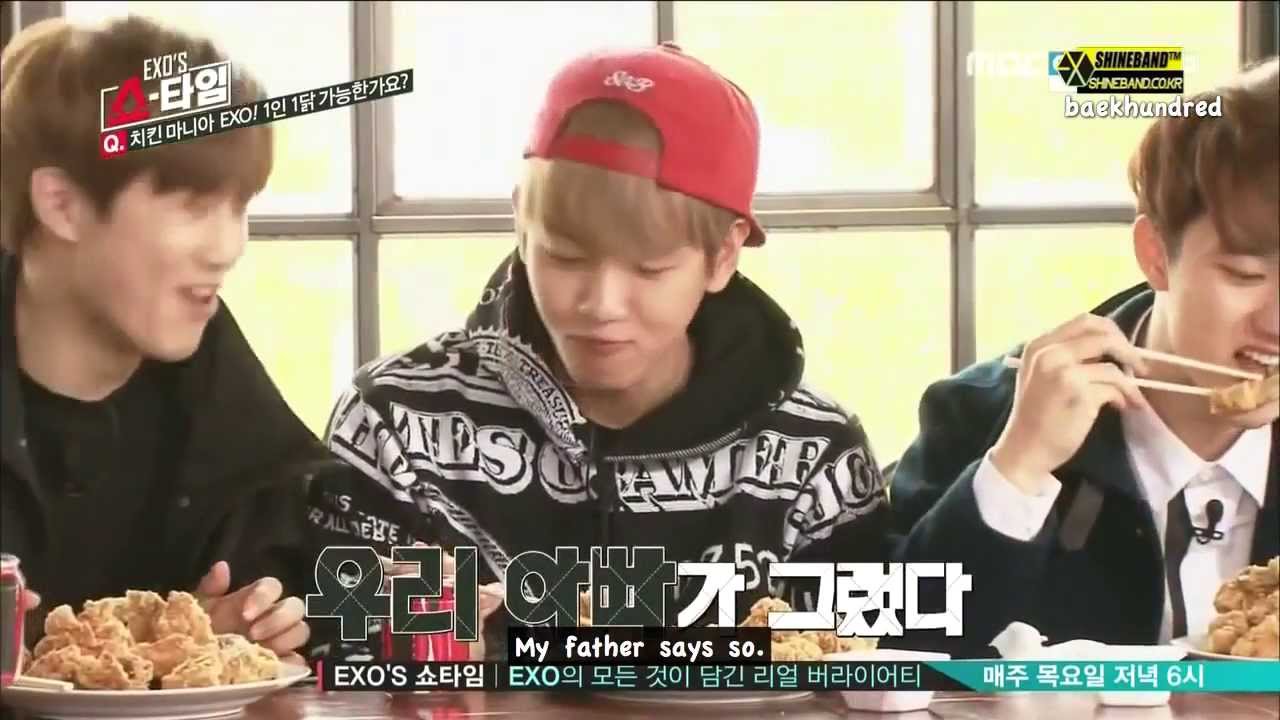 EXO SHOWTIME = EXO EATING-TIME - YouTube