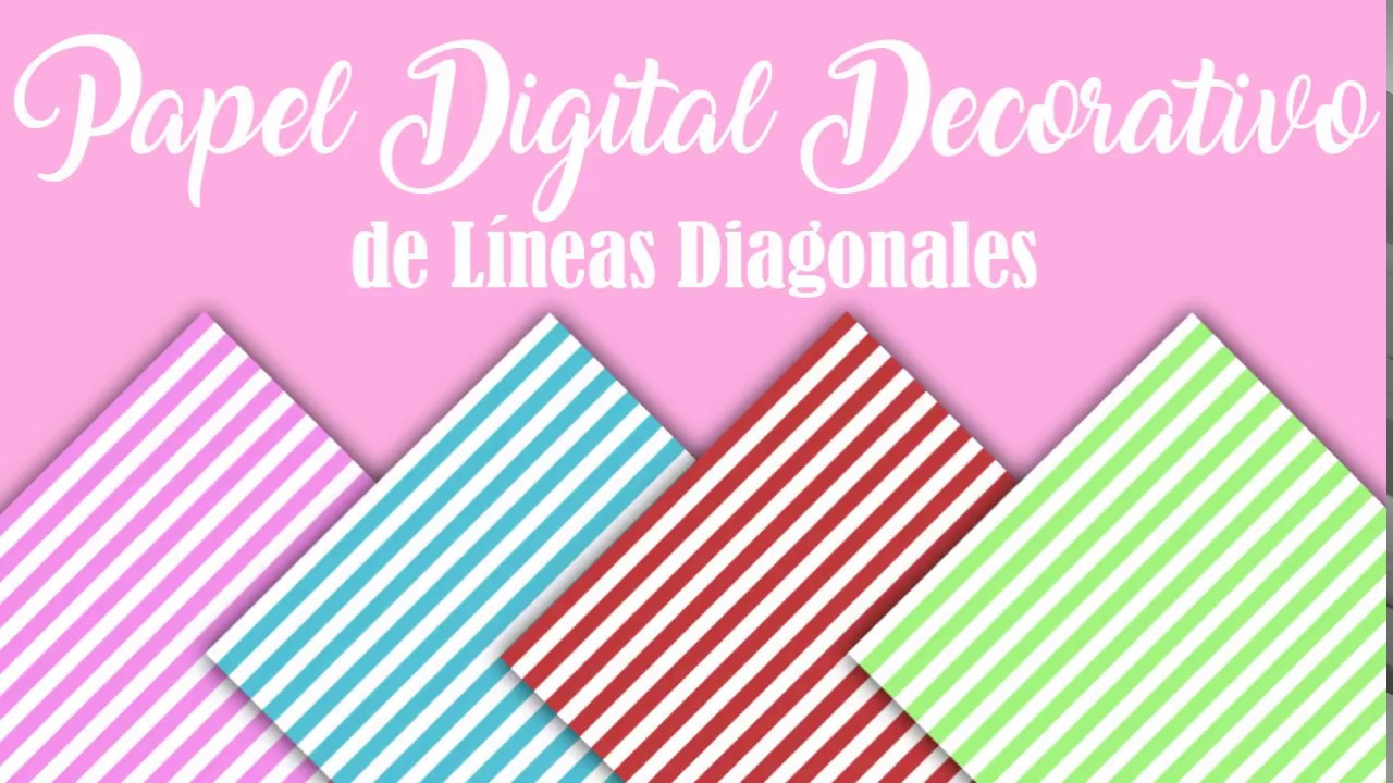 Papel Digital Decorativo de Líneas Diagonales - Motivo Photoshop ...