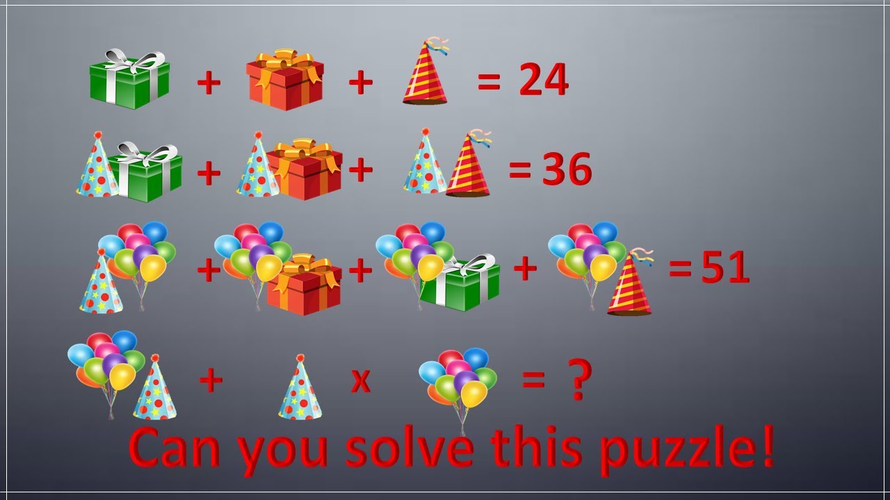 Math equation puzzle- Picture puzzle||viral video puzzle-with solution ...